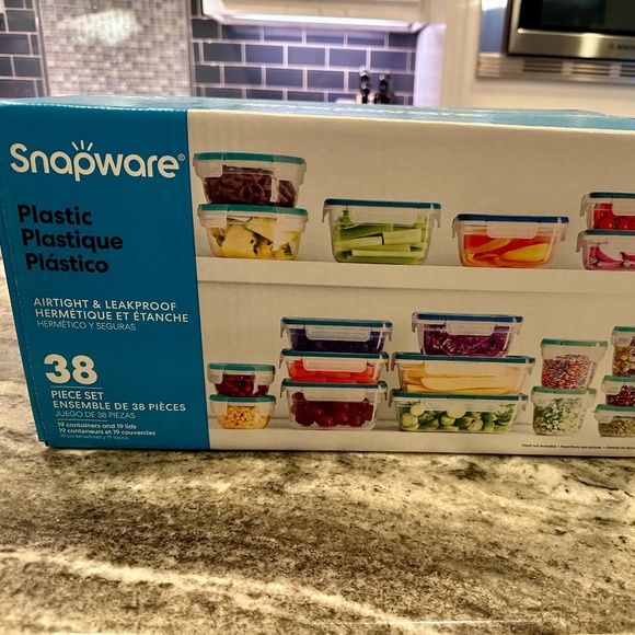 Snapware | Kitchen | Nib Snapware 38piece Plastic Food Storage Set ...